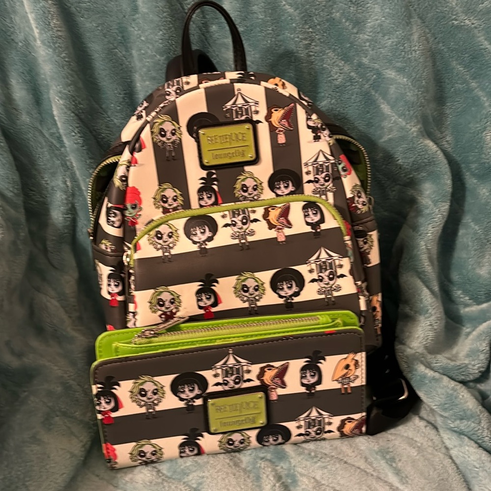 Loungefly Chibi Beetlejuice Backpack Set - Gem